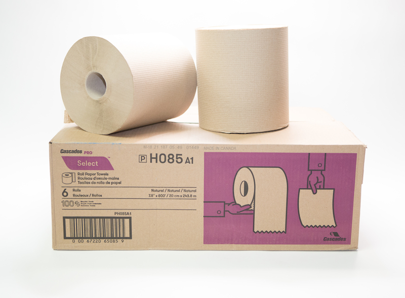 Papier à main en rouleau brun